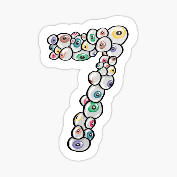 "SE7EN EYES" Sticker for Sale by Lhollowaydesign | Redbubble