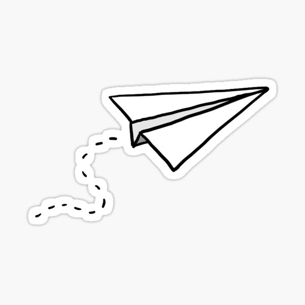 "Paper Plane" Sticker by CaitlinsDesigns | Redbubble