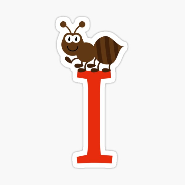 "Alphabet Letter I Design for Kids" Sticker for Sale by CrookedCreek ...
