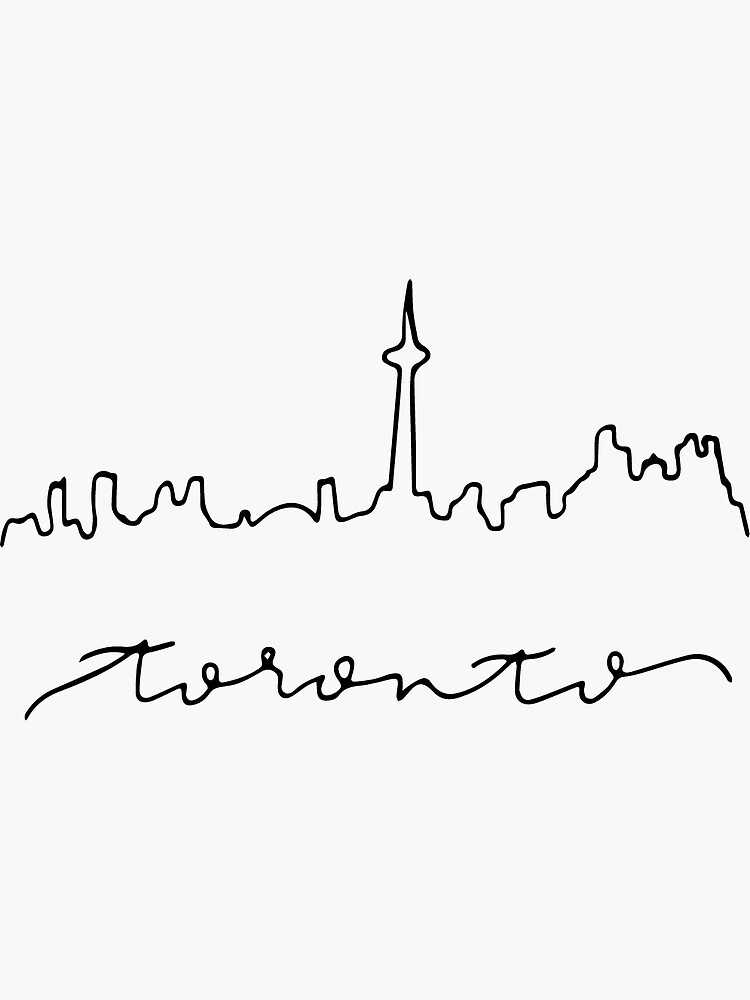 "Toronto Skyline" Sticker for Sale by softlyscripted | Redbubble