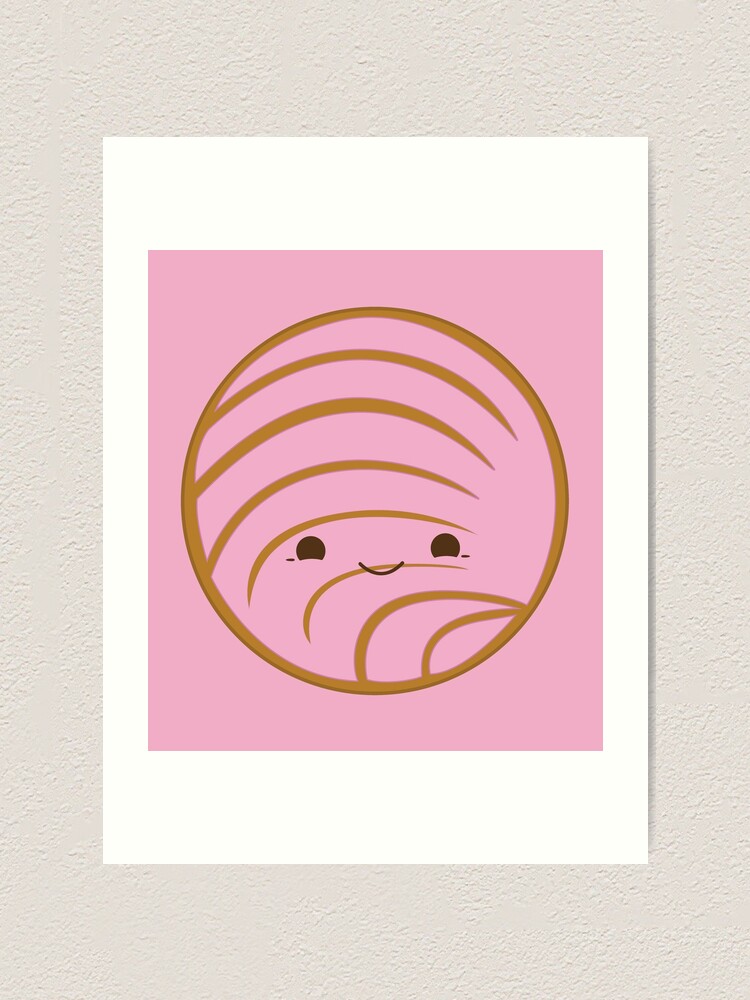 "Pink Concha Pan Dulce (Mexican Sweet Bread)" Art Print by SalahBlt ...