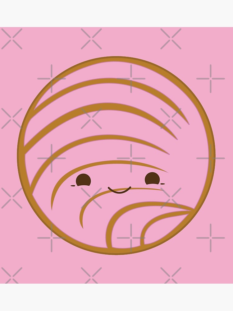 "Pink Concha Pan Dulce (Mexican Sweet Bread)" Art Print by SalahBlt ...
