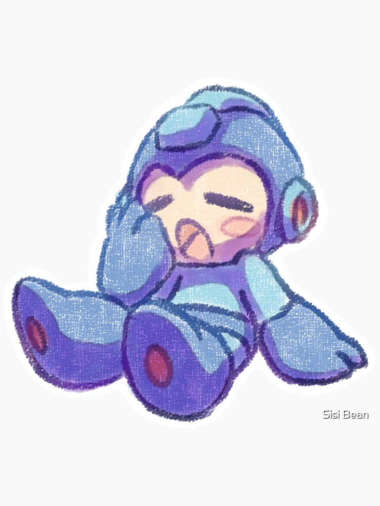 "Sleepy Megaman" Sticker for Sale by Sissi6 | Redbubble