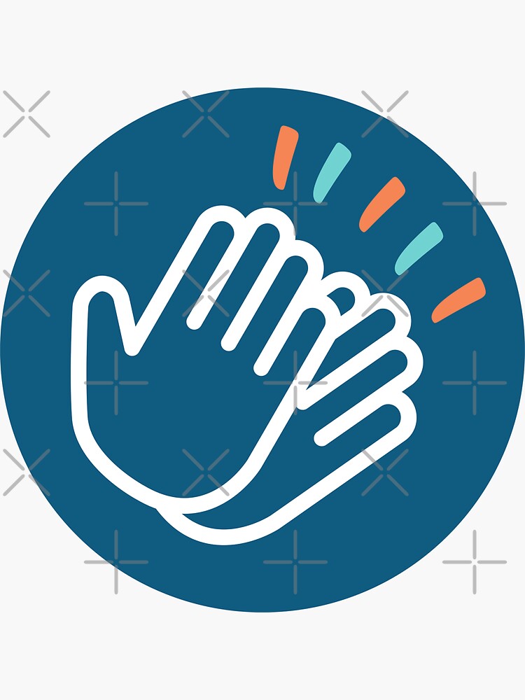 "Hand Clapping" Sticker by Zimbo-Zimbo | Redbubble