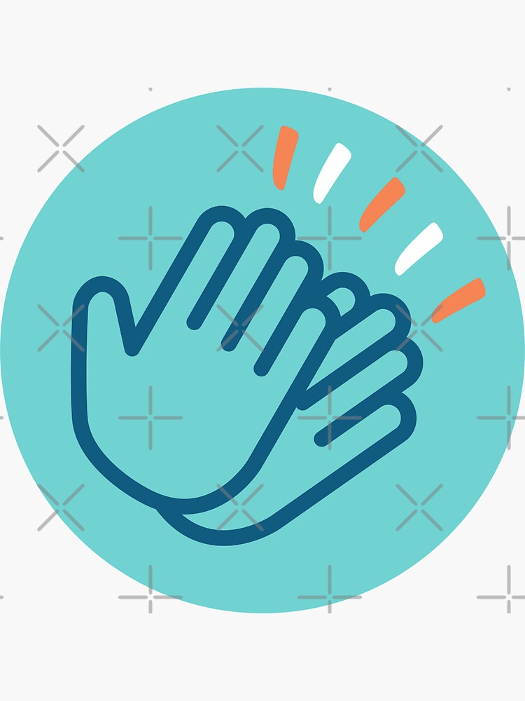 "Hand Clapping" Sticker for Sale by Zimbo-Zimbo | Redbubble
