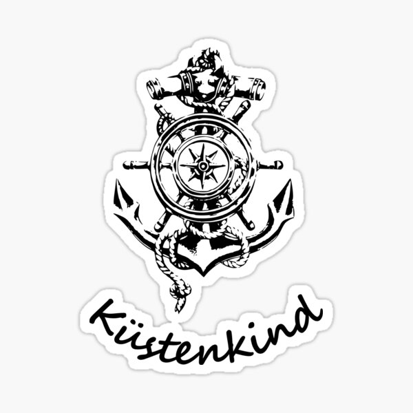 "anchor compass steering wheel - coastal child" Sticker for Sale by ...