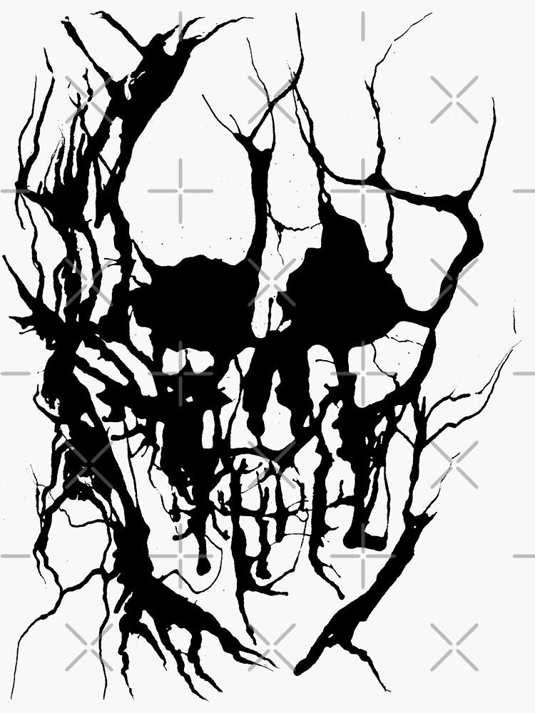 "Exploded Skull" Sticker for Sale by Tsudo | Redbubble