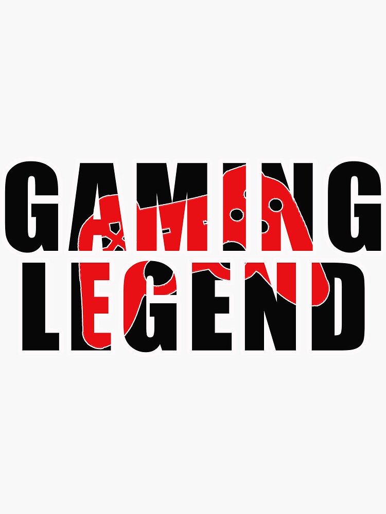 "Gaming legend" Sticker by Ravdados | Redbubble