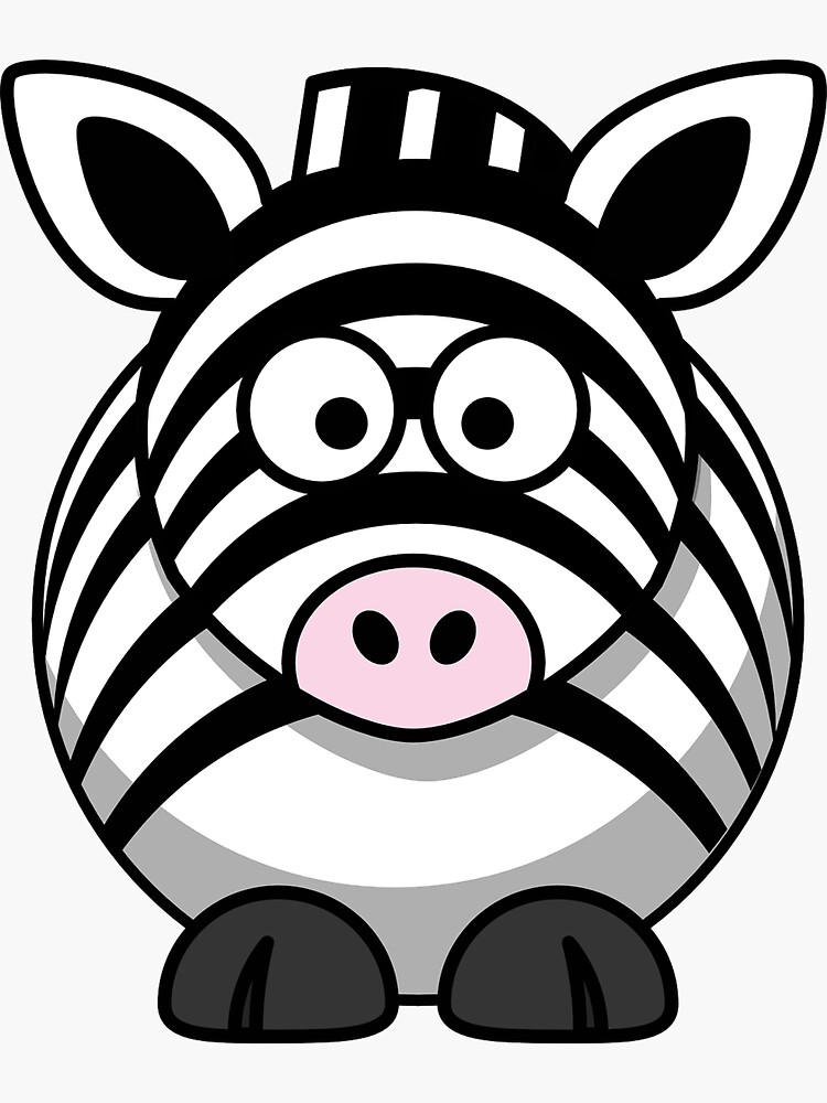 "Fat Zebra" Sticker by rl-designs | Redbubble