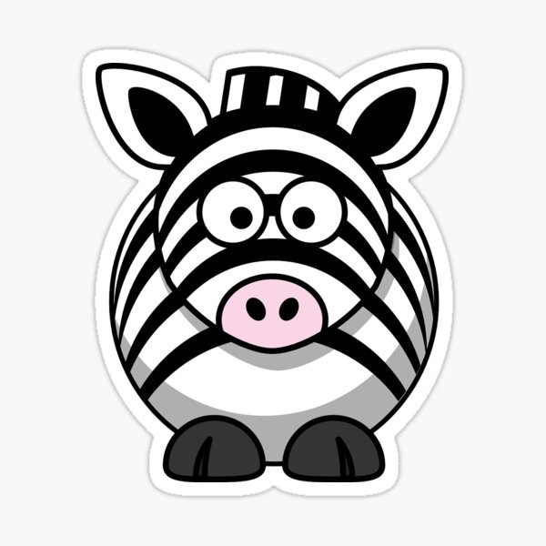 "Fat Zebra" Sticker by rl-designs | Redbubble