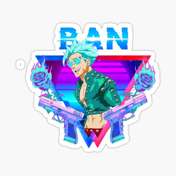 "BAN X vaporwave" Sticker for Sale by Project-Seven | Redbubble