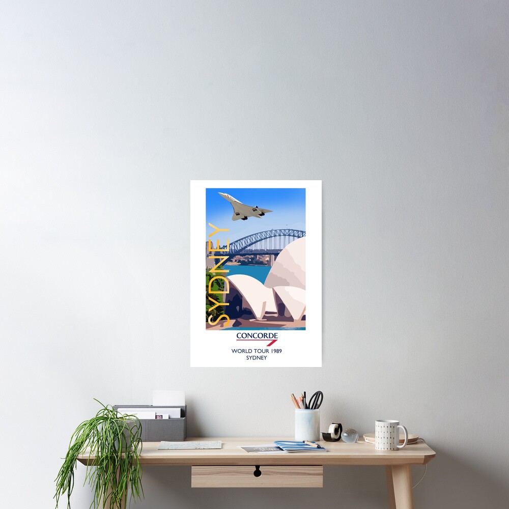 "Concorde World Tour 1989 - Sydney Australia" Poster for Sale by ...
