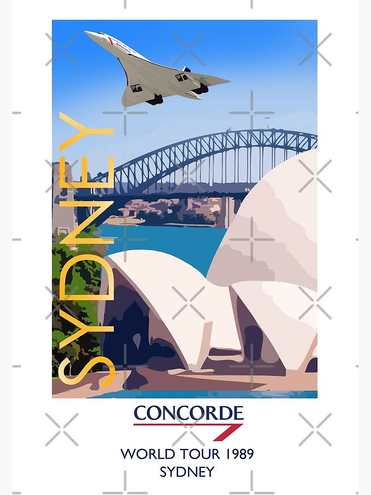 "Concorde World Tour 1989 - Sydney Australia" Poster for Sale by ...