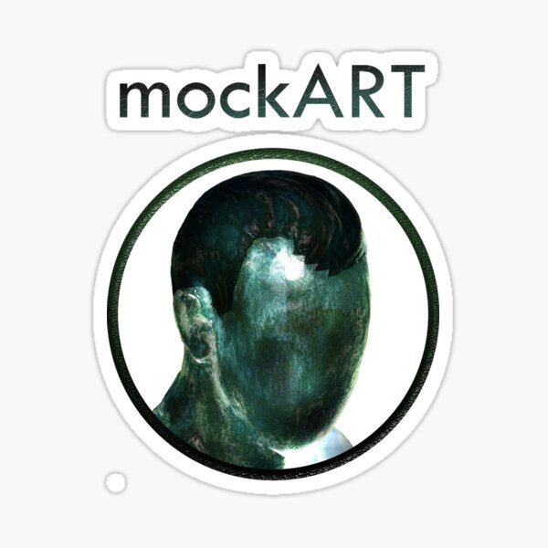 "mockART - Faceless Logo" Sticker for Sale by mockART | Redbubble