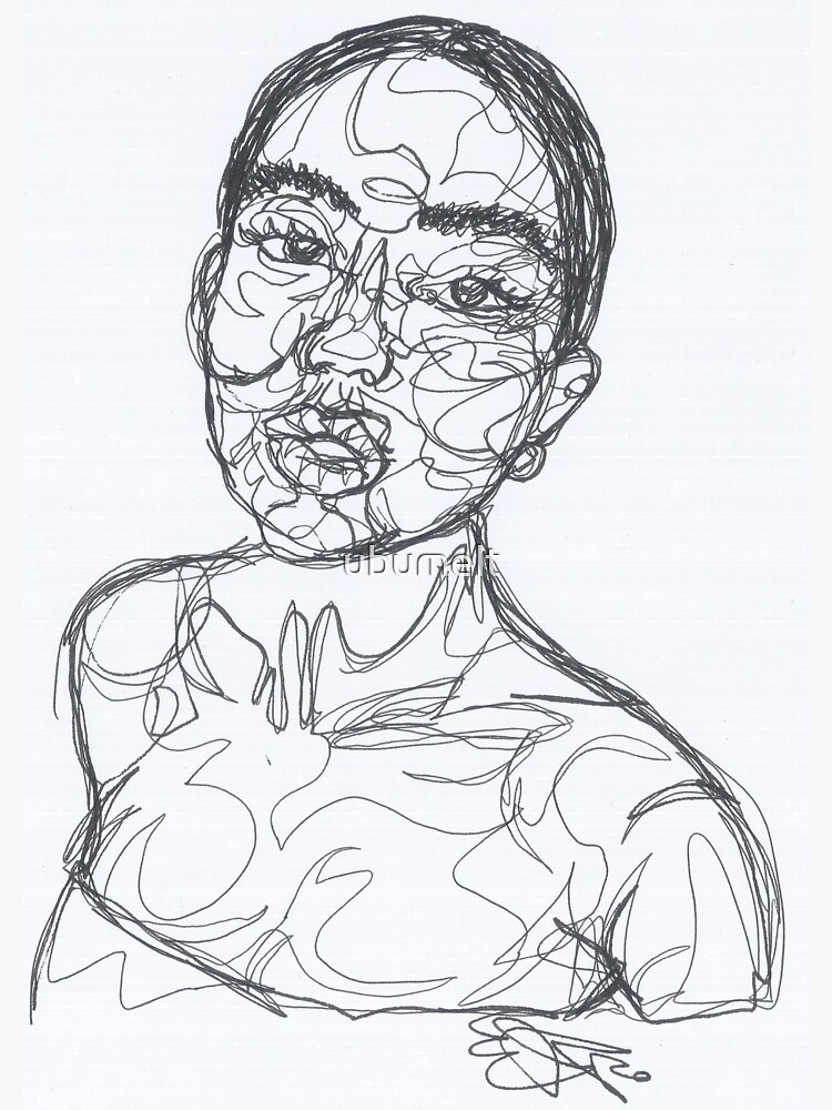 "loose line girl" Sticker by ubumelt | Redbubble