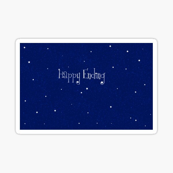 "Happy Ending" Sticker by DeniseAbe | Redbubble