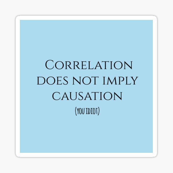"Correlation Does Not Imply Causation but pastel" Sticker for Sale by ...