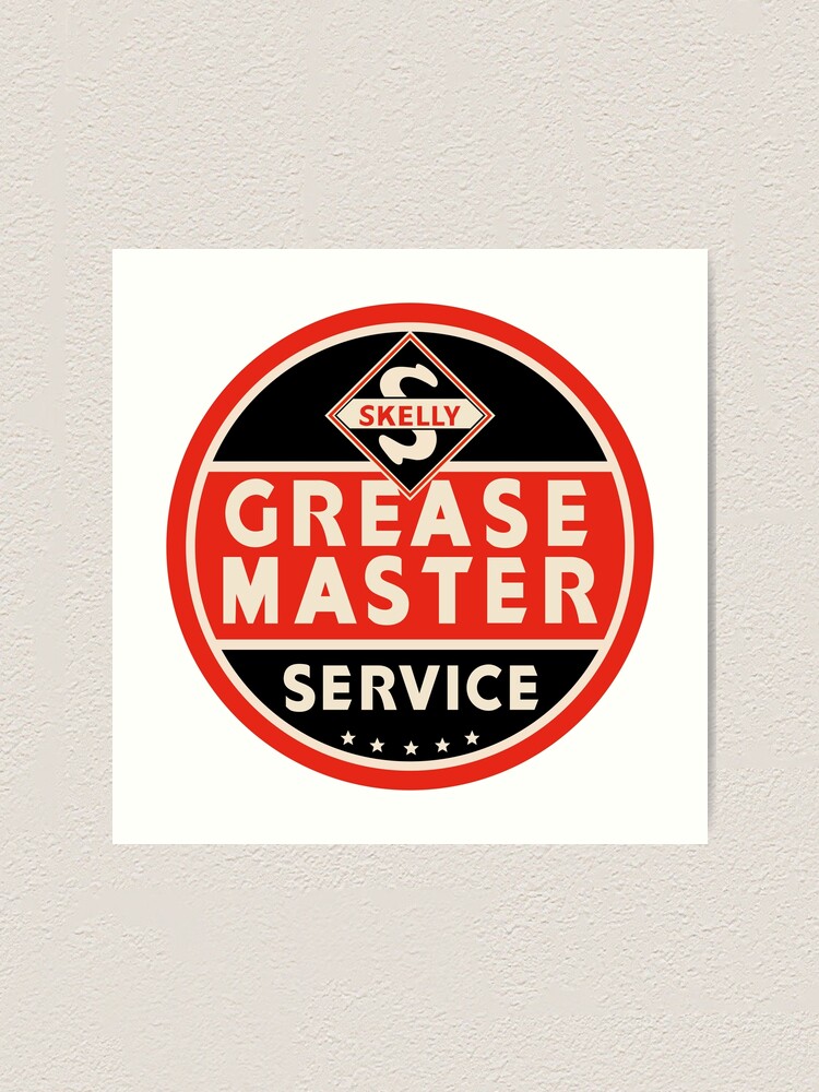 "Skelly Grease Master Service vintage sign reproduction" Art Print by ...