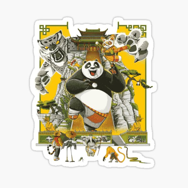 "Kung Fu Panda Movie Artwork" Sticker for Sale by L. Layne | Redbubble