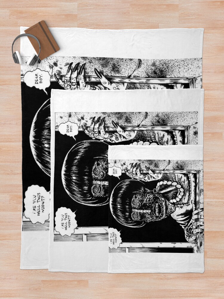 "Junji Ito the window next door creepy lady" Throw Blanket by ...
