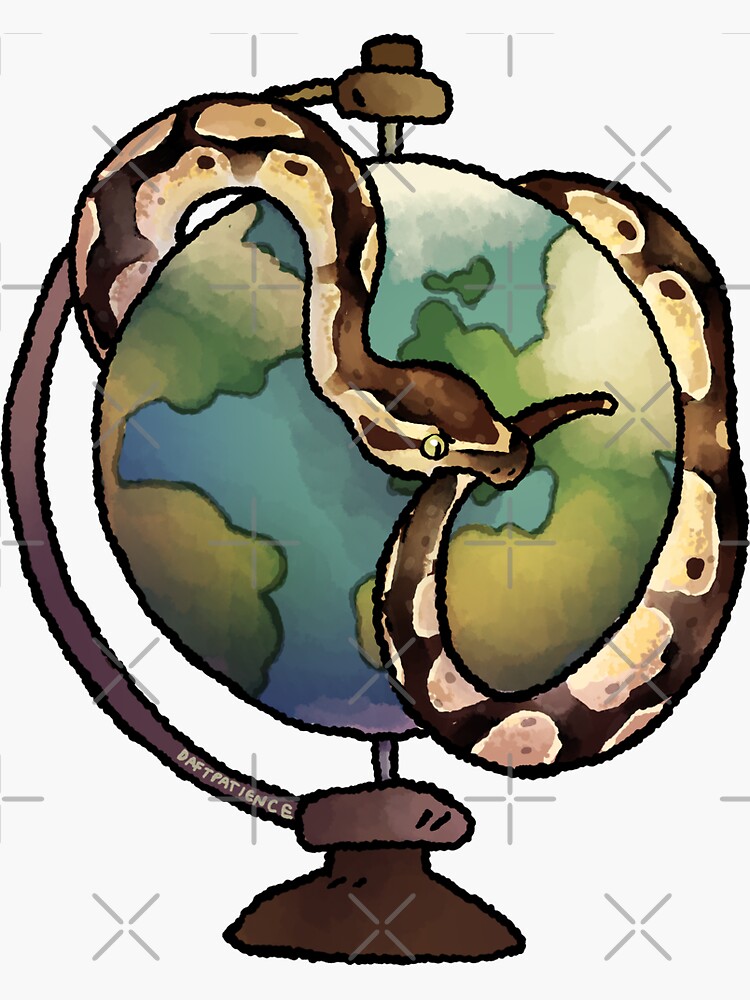 "Jormungandr the ball python" Sticker for Sale by petakov-kirk | Redbubble