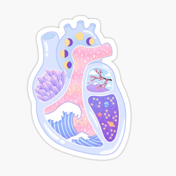 "Aesthetic Heart" Sticker for Sale by natgreenart | Redbubble