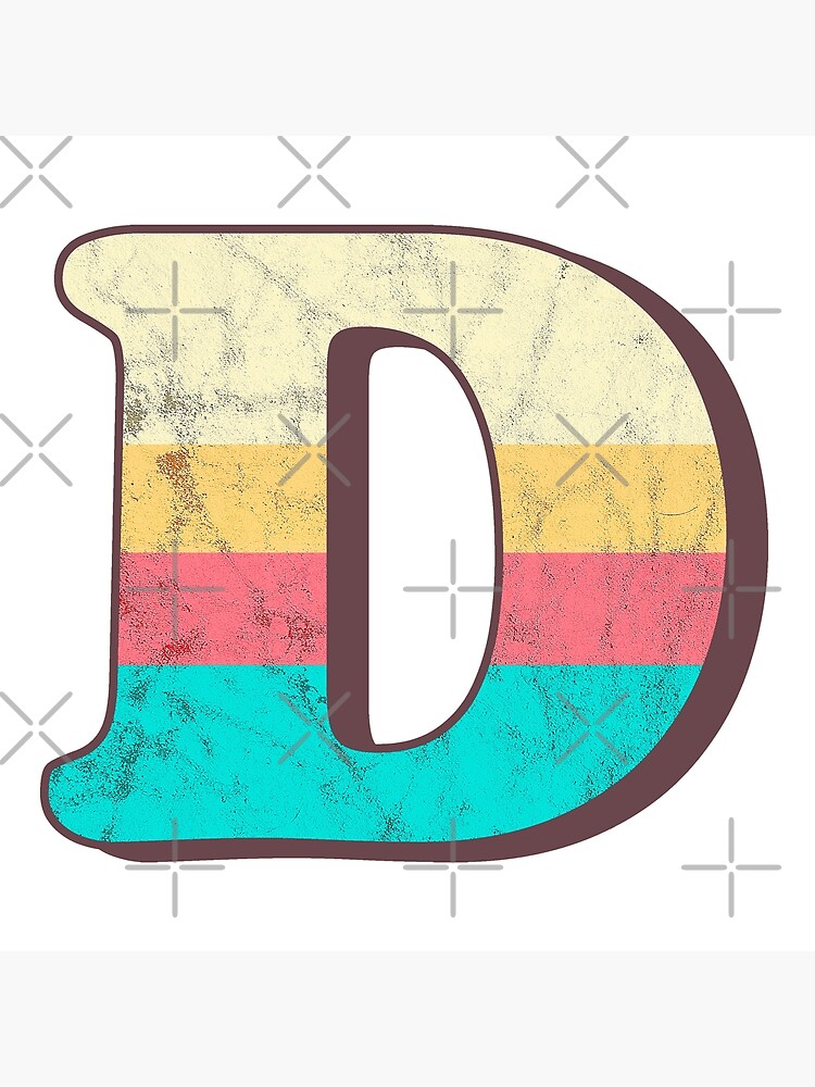 Printable Vintage Letter D