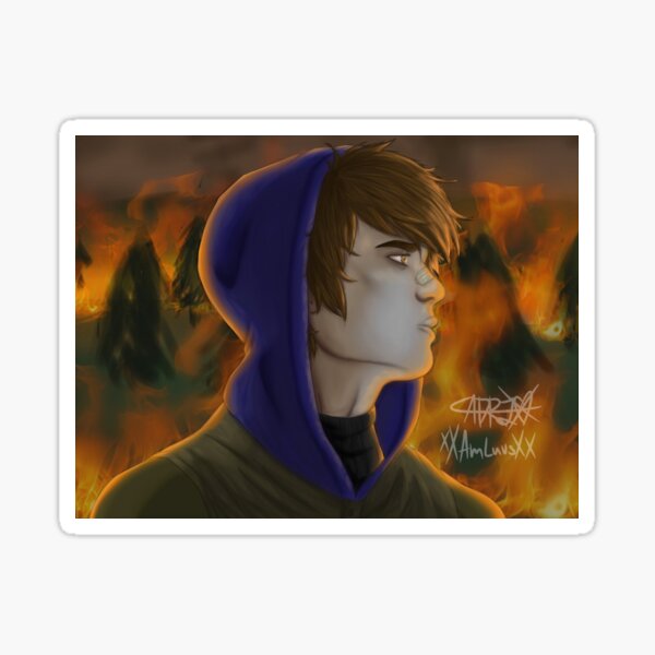 "Ticci Toby: Into The Flames" Sticker for Sale by xxamluvsxx | Redbubble