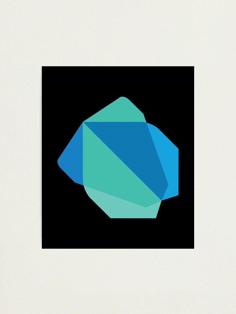 "Dart Logo for Flutter/Dart Software Developer (Black)" Photographic ...