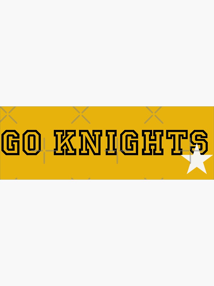 "GO KNIGHTS GOLD WITH WHITE STAR" Sticker for Sale by laurennassii ...