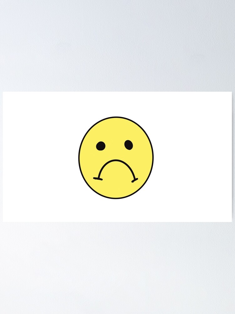 "Yellow Sad Face" Poster by annaroth20 | Redbubble