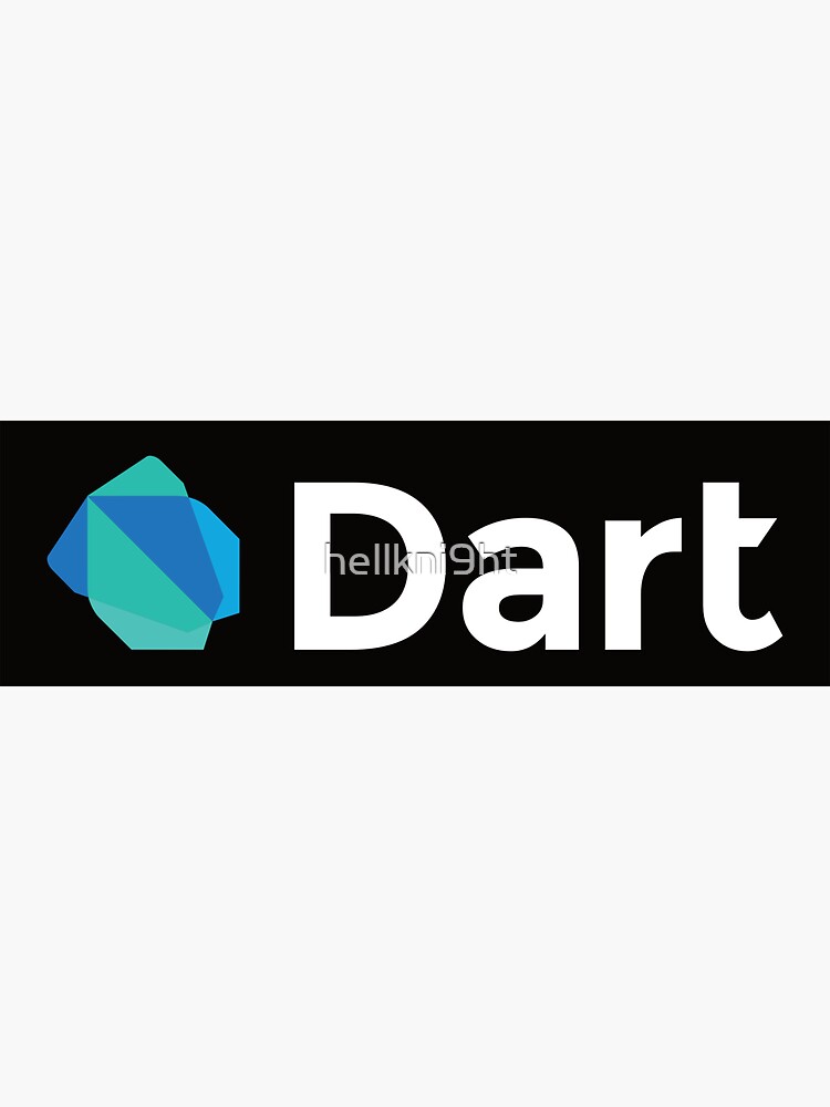 "Dart Logo with White Text for Dart Software Engineer" Sticker for Sale ...