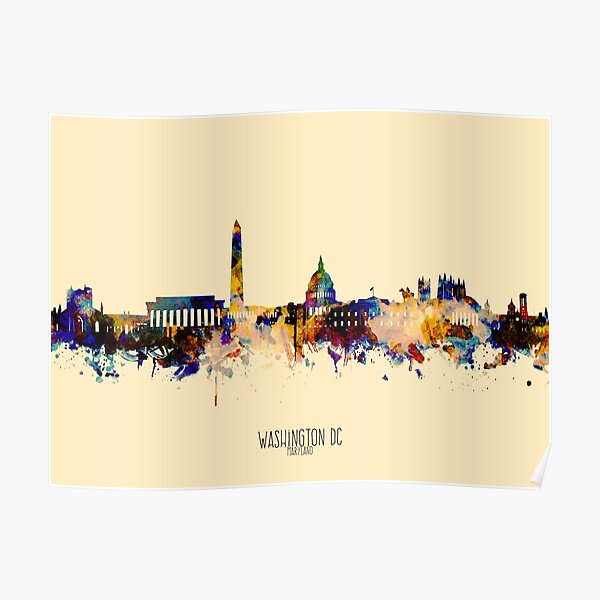 "washington dc skyline" Poster for Sale by BekimART2 | Redbubble