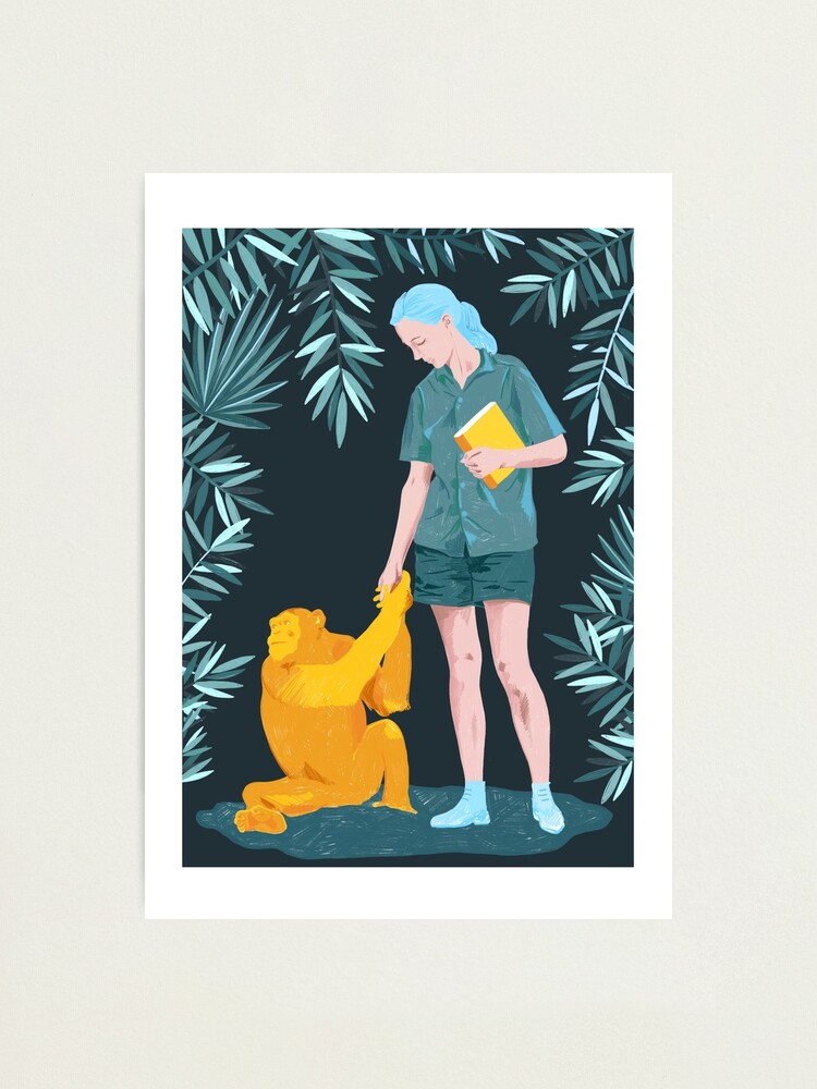 Lámina fotográfica «Jane y Fifi - Homenaje ilustración Jane Goodall» de ...