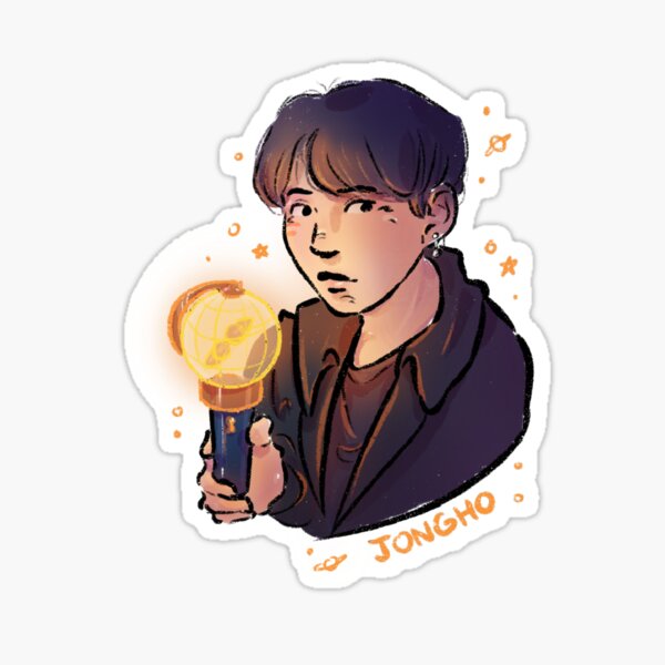 "Jongho Ateez" Sticker by Elennaris | Redbubble
