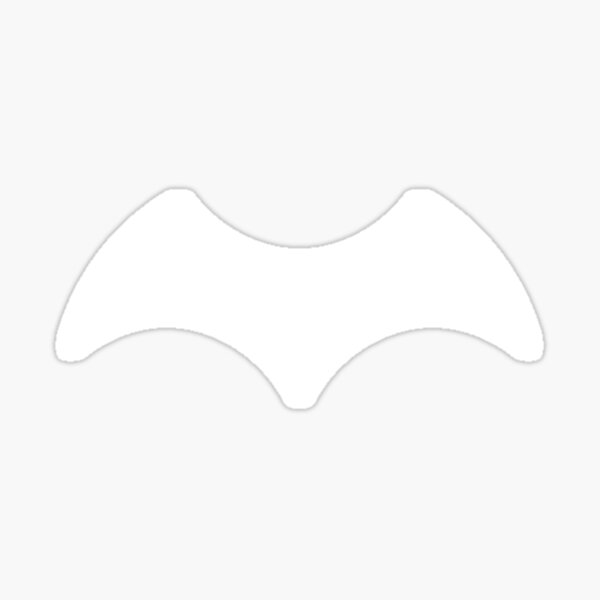 "Iconic Minimal Bat Logo (Hero design) WHITE version" Sticker for Sale ...