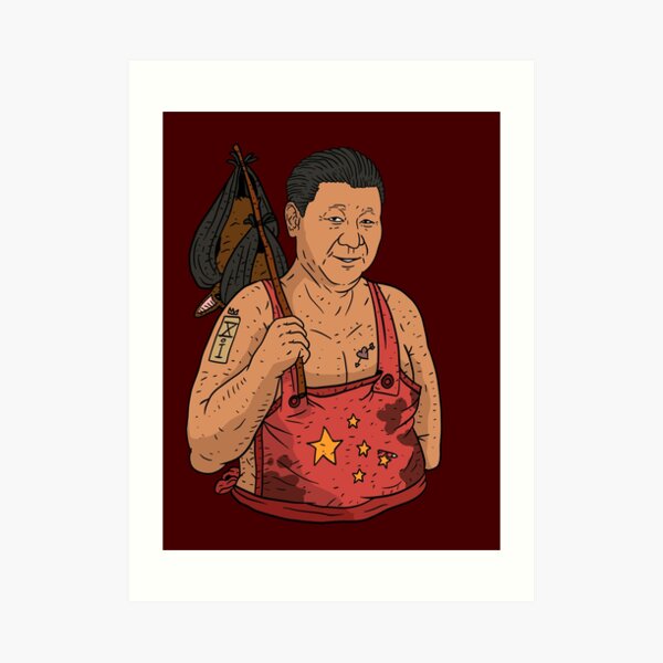 "xi jinping, the chinese leader, cooking up bats. a cartoon about press ...