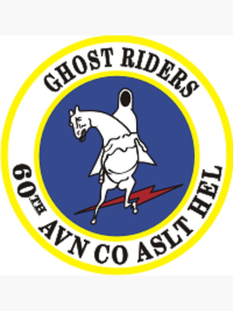 "US Army 60th AHC Assault Helicopter Company Ghost Riders Decal Sticker ...