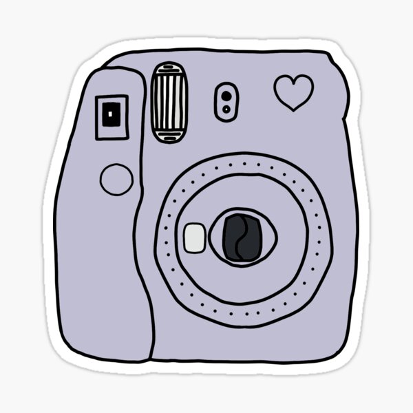 "Lavender polaroid instax camera" Sticker by AgentCL | Redbubble