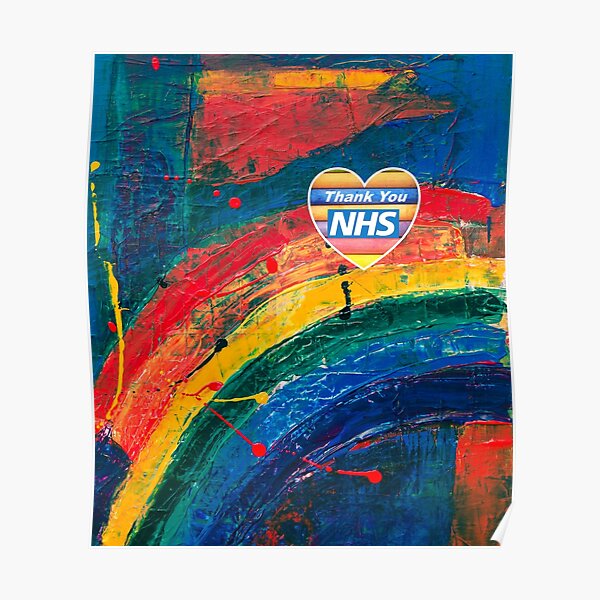 "Thank You NHS" Poster for Sale by RedBubbleBoom | Redbubble