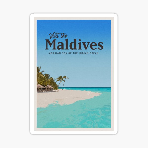 "Visit Maldives" Sticker for Sale by CallumGardiner | Redbubble