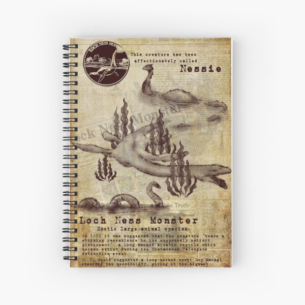 "Cryptic Studies: Loch Ness Monster" Spiral Notebook for Sale by ...