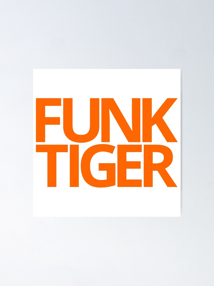 Póster «Logotipo gráfico de Big Orange Funk Tiger» de funktiger | Redbubble