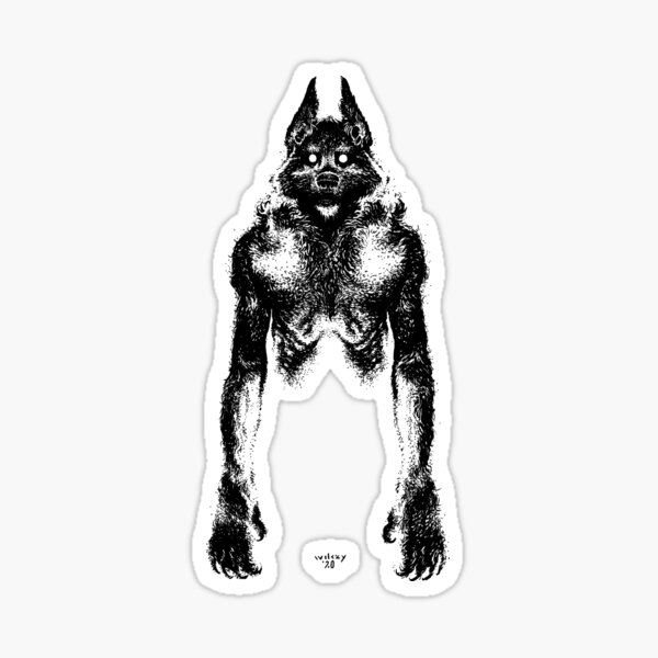 "Werewolf" Sticker for Sale by vvilczy | Redbubble