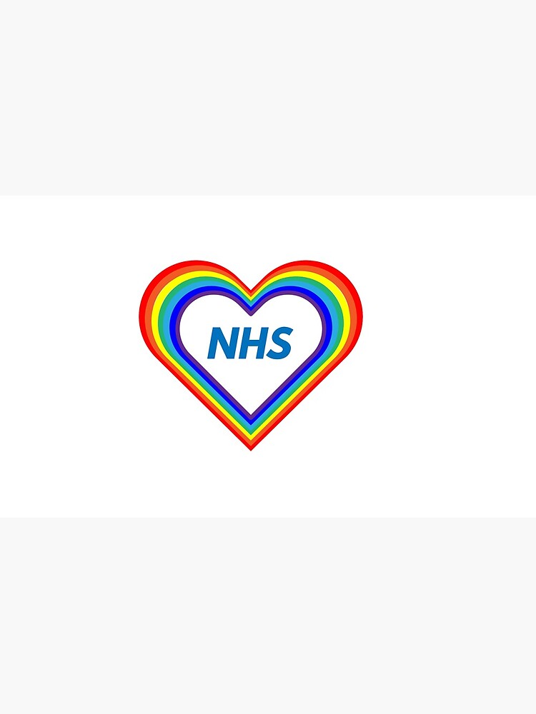 "NHS Rainbow Heart" Coffee Mug by Skelbunny | Redbubble