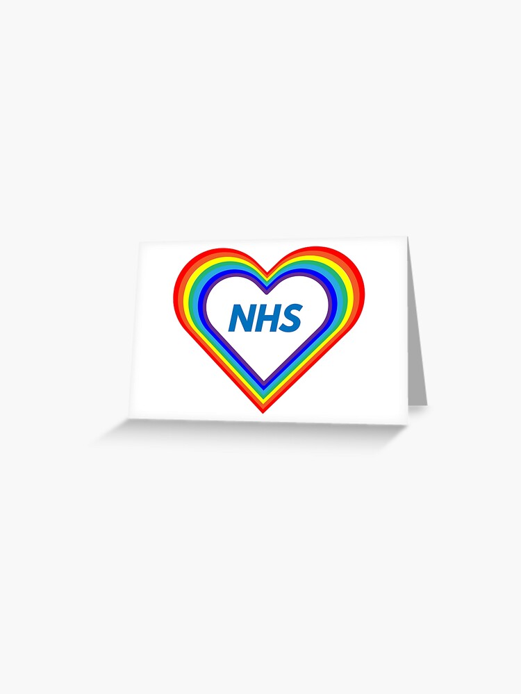 "NHS Rainbow Heart" Greeting Card for Sale by Skelbunny | Redbubble