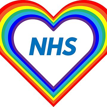"NHS Rainbow Heart" Greeting Card for Sale by Skelbunny | Redbubble