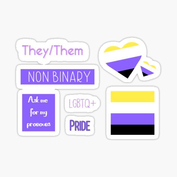 "Non-binary Sticker Sheet" Sticker for Sale by Sikorae | Redbubble