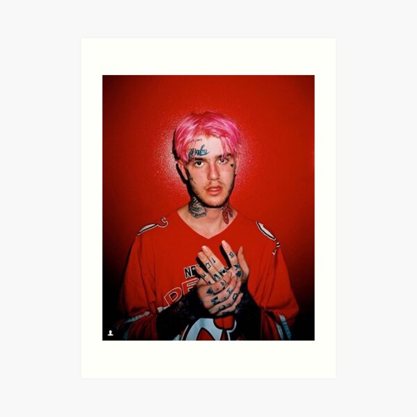 "Lil Peep Red Tribute" Art Print for Sale by amymarieminixox | Redbubble