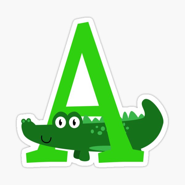 "Alphabet Letter A Design for Kids" Sticker for Sale by CrookedCreek ...